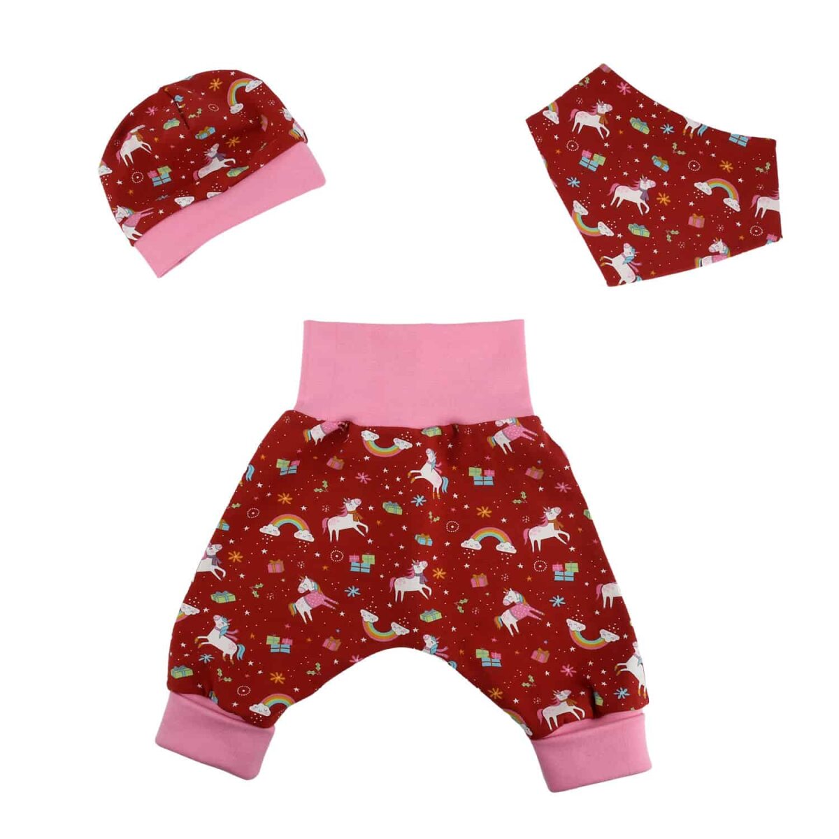 Pumphose "Einhorn im Winterland" Weihnachten rot, 15,95